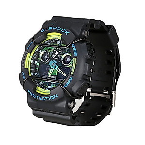 Motaney for Casio G Shock GA100 Screen Protector, Anti-Scratch Bull Bar Compatible with G-Shock GA/GD100/ 110/120/ 140 Series Watch, Cool Looking Stainless Steel Wire Guard Protective Bumper (Black)