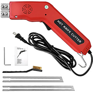 Foam Cutter 6 In 1 Hot Knife Cutting Tool 400℃ 200W Styrofoam Cutter Electric Hot Knife Foam Cutter With 2 Blades For EPS, XPS, EVA, KT Board, Sponge, Nylon (red)