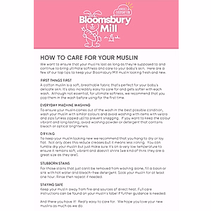 Bloomsbury Mill – Swaddle Blanket - Muslin Swaddle Blankets for Baby Girls and Boys - 100% Organic Cotton Baby Swaddles 3 Pack - Pink and White – 47” x 47”