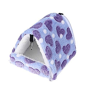 POPETPOP Bird Snuggle Sack - Guinea Pig Bedding Rat House Bed Winter Warm Fleece Small Pet Syrian Hamster Chinchilla Bed House Cage Bird Nest - 21x20cm