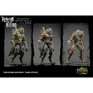 RAYGE3LOV Maestro Union FuRay Planet Blade Master Weng 1/12 Scale Figure 8.5in Furry Action Figures,Furay Planet Series weretiger Blade Master Weng wave3 weretiger,Orcs,Beastmen