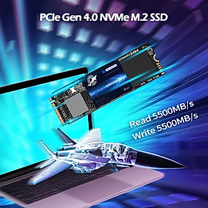 Dogfish 2TB SSD PCIe Gen 4.0 NVMe M.2 2280 3D NAND Internal Solid State Drive, Gaming SSD,R/W Speed up to 5500MB/s and 5000MB/s(M.2 2280 PCIe 2TB)