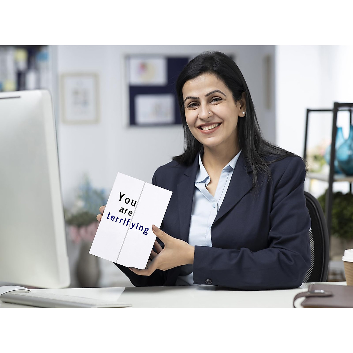 WhatSign Boss Day Card - Funny Appreciation Gift for Men and Women, 6" x 12"