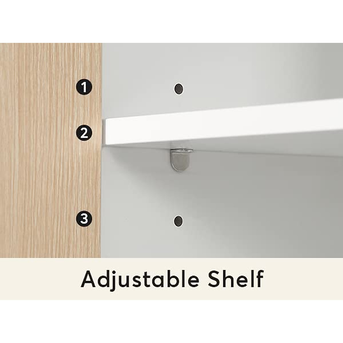 Tribesigns 2-Door Shoe Storage Cabinet with Solid Wood Legs,Wooden Shoes Organizer Cabinets with Adjustable Shelves,Large Capacity Storage Cabinet for Entryway