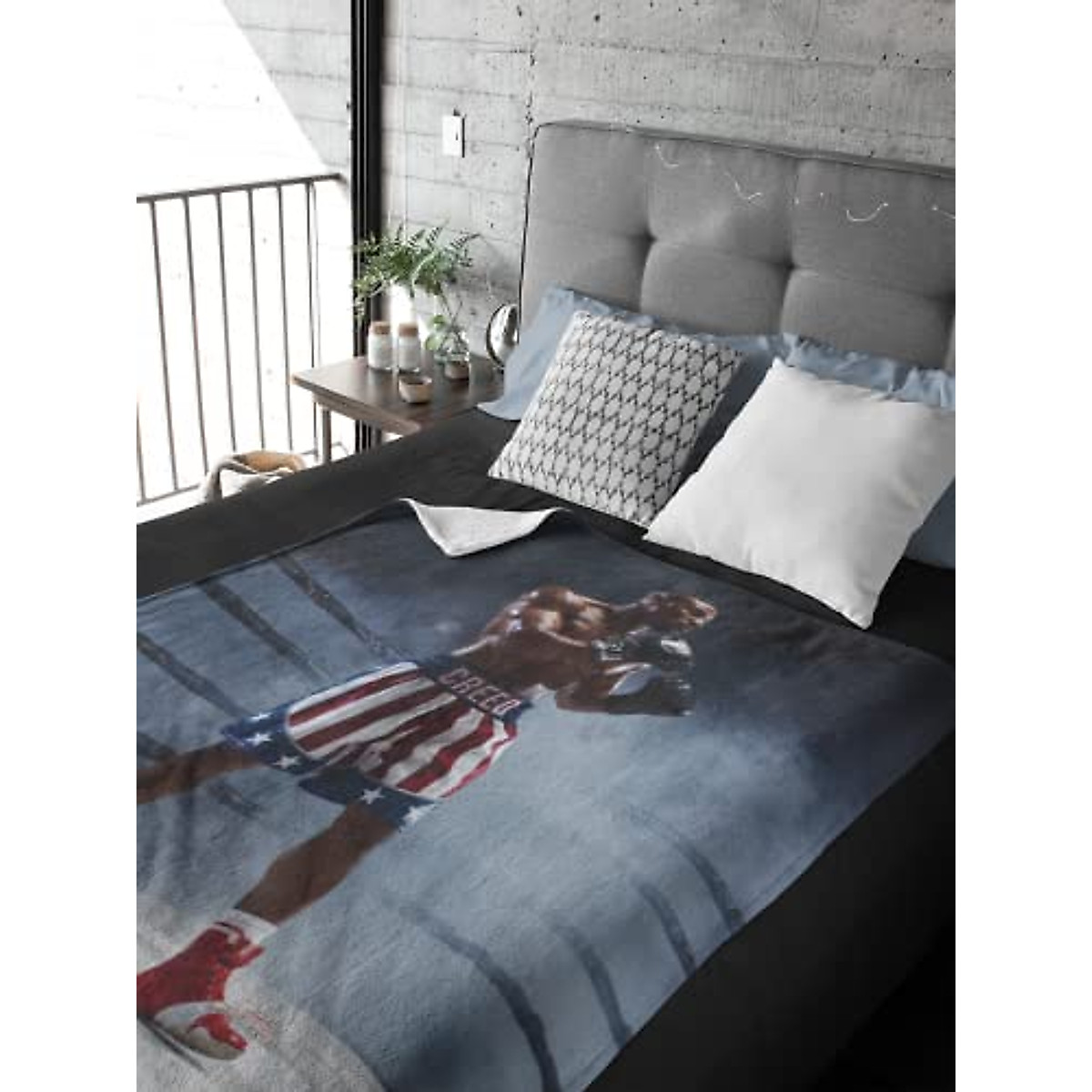 MGM Adonis Creed Boxing Champ Super Soft and Cuddly Plush Fleece Throw Blanket