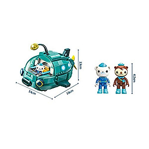 BASEPLATES for Age 6+ Building Block Ocean Adventure Octonauts GUP-A Deluxe Vehicle Playset & Barnacles 323pcs Building Brick Set-No Package Box (3703)