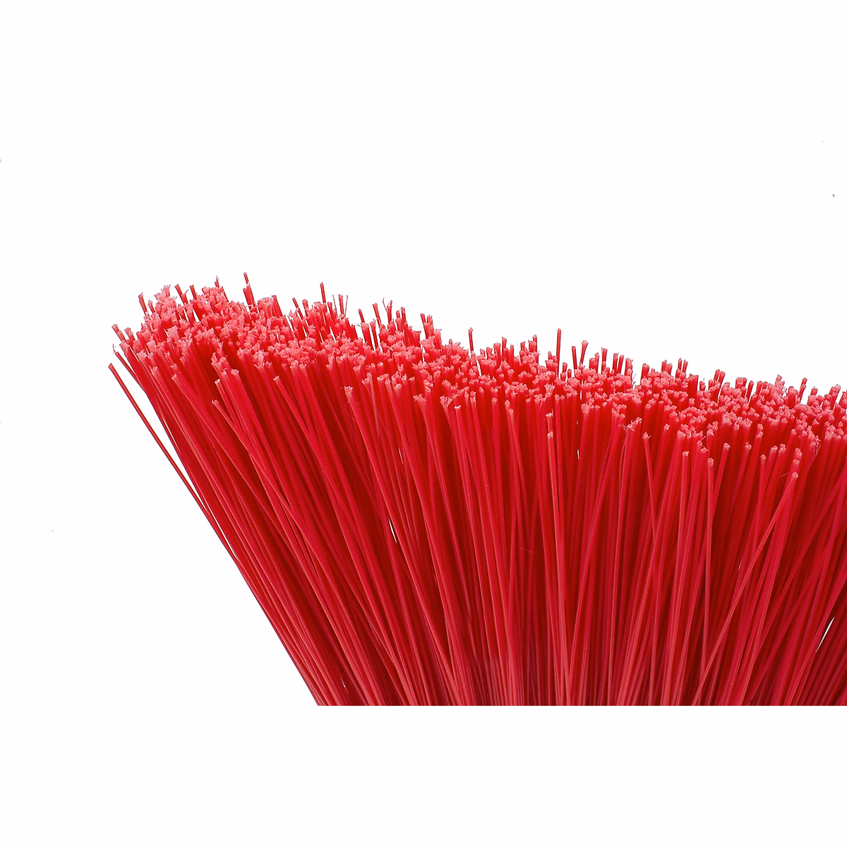 SPARTA Plastic Broom Head, Angled, Un-Flagged for Large Debris Indoor, Outdoor, Home, Restaurant, Lobby, Office, 12 Inches, Red