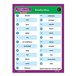 Super Duper Publications | Photo Similarities & Differences Fun Deck | Same & Different Describing Cards