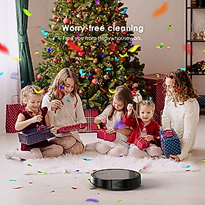 Thamtu G10 Robot Vacuum with 2700Pa Strong Suction, Super-Thin Robotic Vacuum Cleaner, Compatible with Alexa, Clean Schedule, Self-Charging, Ideal for Pet Hair, Hard Floor, Medium-Pile Carpet (Sliver)