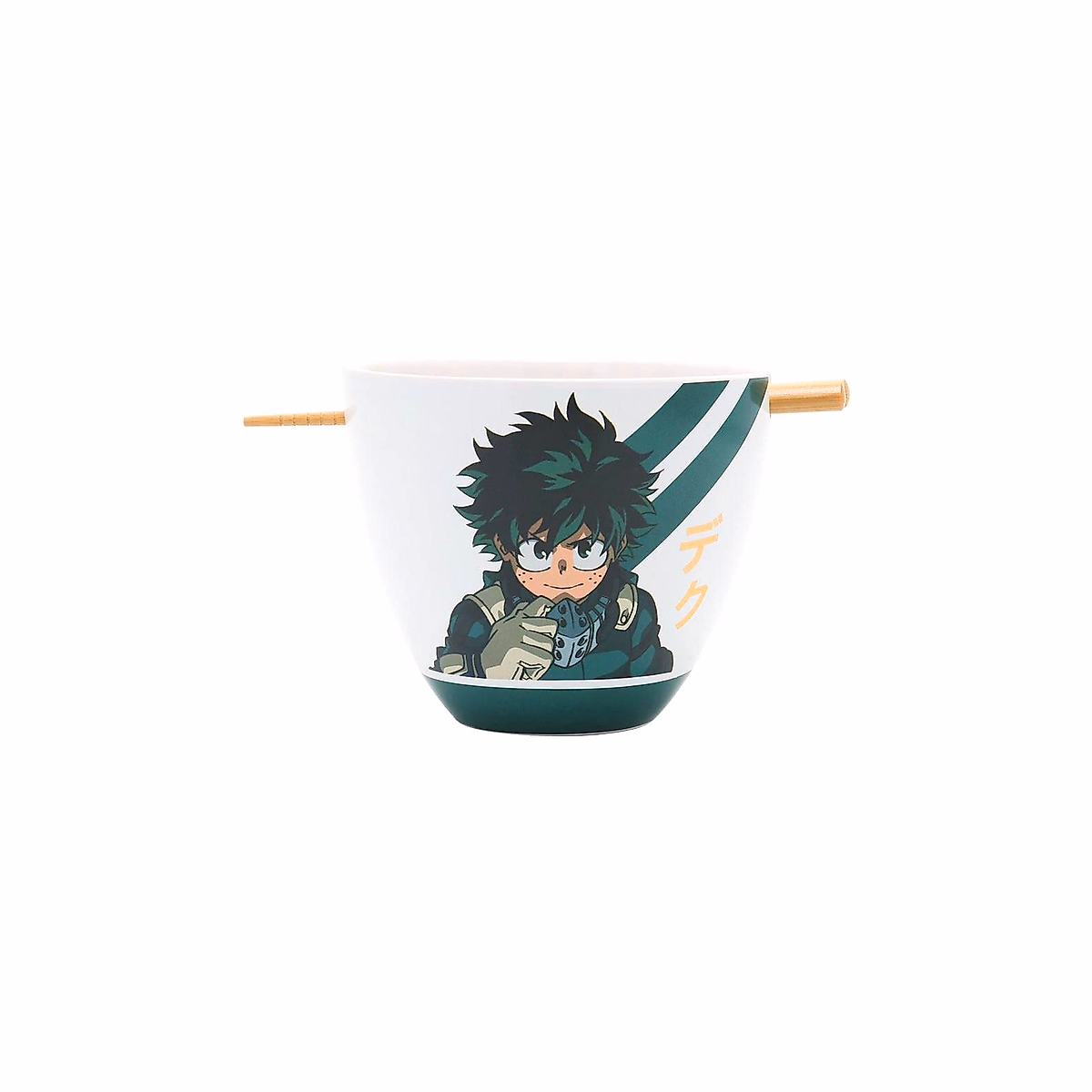 Hot Topic My Hero Academia Chibi Deku & Bakugo Ramen Bowl With Chopsticks