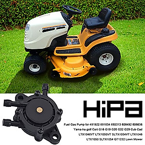 Hipa 808492 808656 Fuel Pump for 491922 691034 692313 Yama-ha golf Cart G16 G19 G20 G22 G29 Cub Cad LTX1046VT LTX1050VT SLTX1054VT LTX1046 LTX1050 SLTX1054 GT1222 Lawn Mower