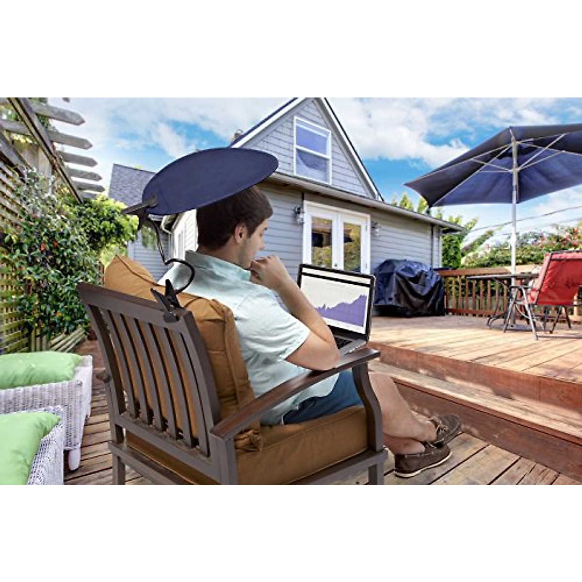 The Original Sunscreen 100226 Patio Umbrellas, Navy Blue