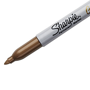 Sharpie Metallic Permanent Markers, Gold, 4/Pack
