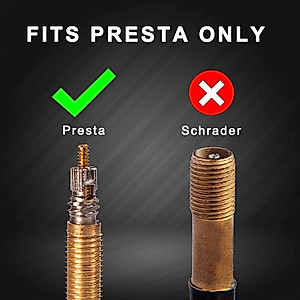 Black Presta Valve Caps Aluminum Anodized Bike Tire Air Dust Stem Covers-Used on Presta/French Valves for MTB Mountain/Road Bike, Hybrid Bike, Fat Bike (4 Pack)