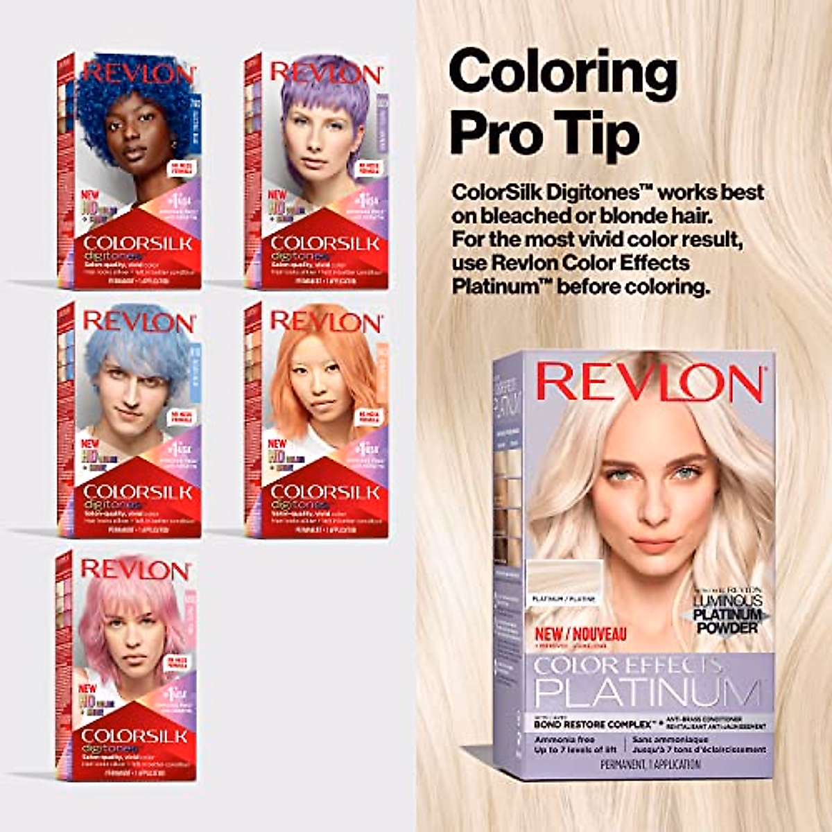 Revlon Permanent Hair Color ColorSilk Digitones with Keratin, 79D Electric Blue (Pack of 1)