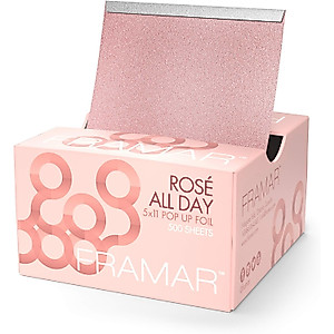 Framar Rosé All Day Pop Up Hair Foil, Aluminum Foil Sheets, Hair Foils For Highlighting - 500 Foil Sheets