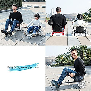 Camelmother Hoverboard Seat Attachment Transform Your Hoverboard into Go Kart for Kids or Adults,Adjustable Hoverboard Accessories for Self Balancing Scooter