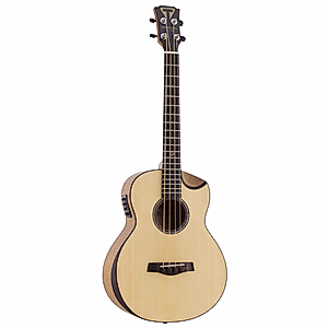 Traveler Guitar, 4-String Acoustic-Electric Bass Guitar, Right, Spruce (Redlands Concert