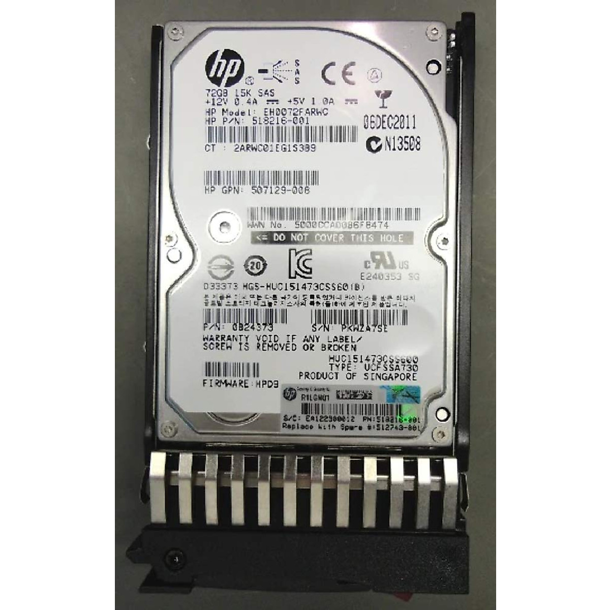HP 512743-001 72-GB/15K 2.5 SAS hard disk drive New Bulk