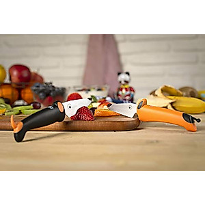 Kuhn Rikon "Kinder kitchen" Knife Set (Set of 2), Black/Orange