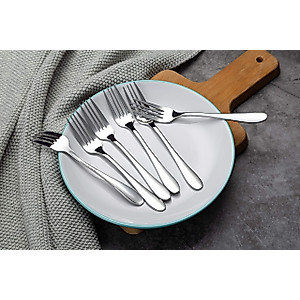 Aebeky 12-Piece Stainless Steel Dessert Forks,Salad Forks Set,6.7-Inch