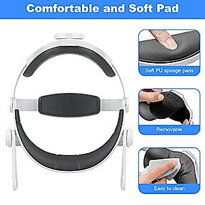 Head Strap for Meta/Oculus Quest 2 Accessories, Adjustable Replacement for Quest 2 Elite Straps, Enhanced Support & Gaming Immersion & Balance Weight Design in VR for Adults & Kids, Gift for Father