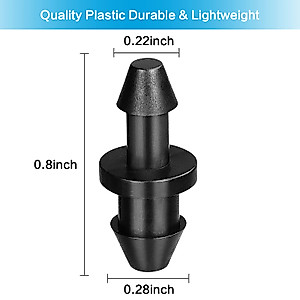JAYEE Drip Irrigation Barbed Fittings Set, Including 100 Couplings and 50 End Plugs, Barbed Connectors for Universal 1/4 Inch Drip tubing or Sprinkler System