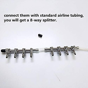BASE WAVE Pack of 2 Pcs 4-Way Airline Splitter Manifold for Air Pump Hydroponics Pump