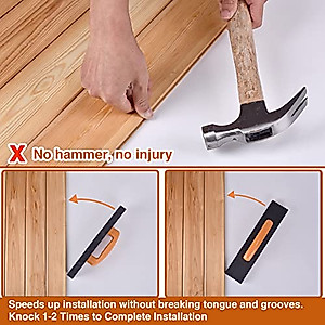 Cavnewt Flooring Tools,Heavy Big 60 oz 15" Flooring Installation Tools,Tapping Block for Boat Home Gym Vinyl Hardwood Laminate Garage Outdoor Rubber Clearance Wood Lvp Bamboo Snap Together Flooring