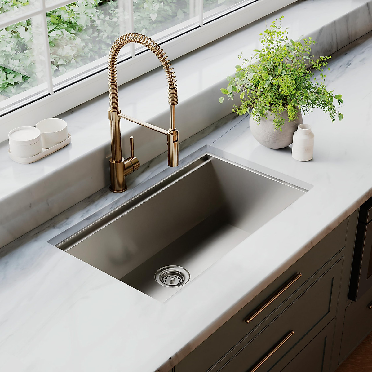 ZLINE Autograph Edition Sierra Kitchen Faucet in Champagne Bronze (SRA-KF-CB)