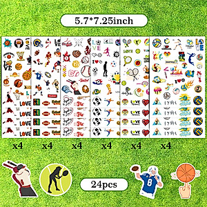 720 Counts Sports Party Favors Ball Sports Stickers Basketball Baseball Volleyball Football Soccer Tennis Stickers for Boys Girls Birthday Party Gifts decoration Water Bottles Laptop Skateboard