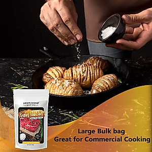 Aromasong 100% Natural Sea Salt, Kosher Salt Grain, Large Bulk 2.43 Lb Resealable Bag, All Natural, Unrefined, Gluten Free, Grinder Refill, Sea Salt for Daily Cooking or To Use as Pickling Salt…