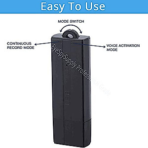 Small Mini Voice Activated Audio Recorder Super Long 576 Hour Storage Capacity (16GB) | 25 Day Stby Battery | Built in Date & Time Stamp | Easy to Use | Crystal Clear Digital Recording