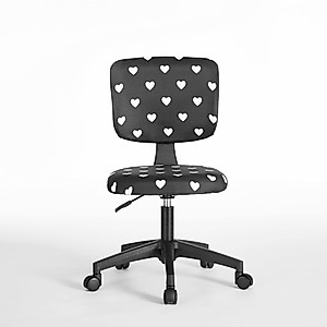 Urban Lifestyle Black and White Hearts Swivel Office Chair
