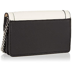 Karl Lagerfeld Paris womens Maybelle Flap Crossbody Cross Body, Wht/Black, One Size US