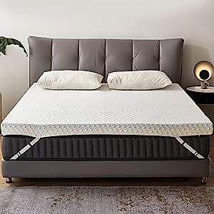Gel Infused Memory Foam Mattress Topper with Breathable Bamboo Cover - 3 Inches Soft Mattress Pad for Mattress Upgration, Zero Pressure Mattress Topper for Back Pain Relief, King 76"x80"x3"