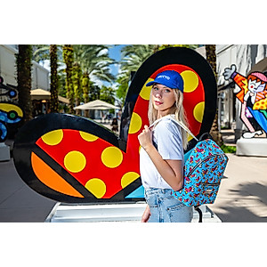 BRITTO Romero Vegan Leather Small Backpack, Flying Hearts