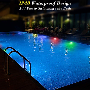 Sxstar 10pcs Submersible LED Lights,Waterproof Underwater Lights,Battery Powered RGB Colour Changing Tea Lights with IR Remote Control for vase, Bowls, Aquarium and Party Decoration