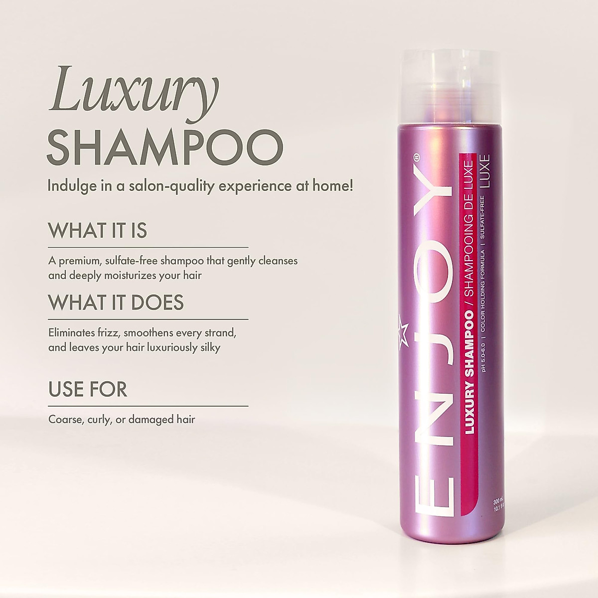 Enjoy Sulfate Free Luxury Shampoo, 10.1 Fl Oz