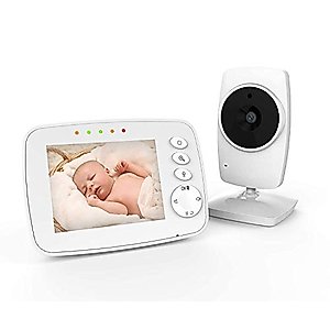 IKQIEOR Baby Monitor with Camera and Audio, 3.2" 720 HD LCD Screen Video Baby Monitor,1000ft Long Range Baby Monitor No WiFi No App,2-Way Talk,Night Vision,Temperature Monitoring,2 X Zoom, Lullabies