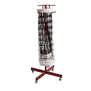 Tandem Sport Volleyball Net Storage Rack - Holds 1 Standard Net - Volleyball Equipment Storage - Volleyball Net Rack - Red