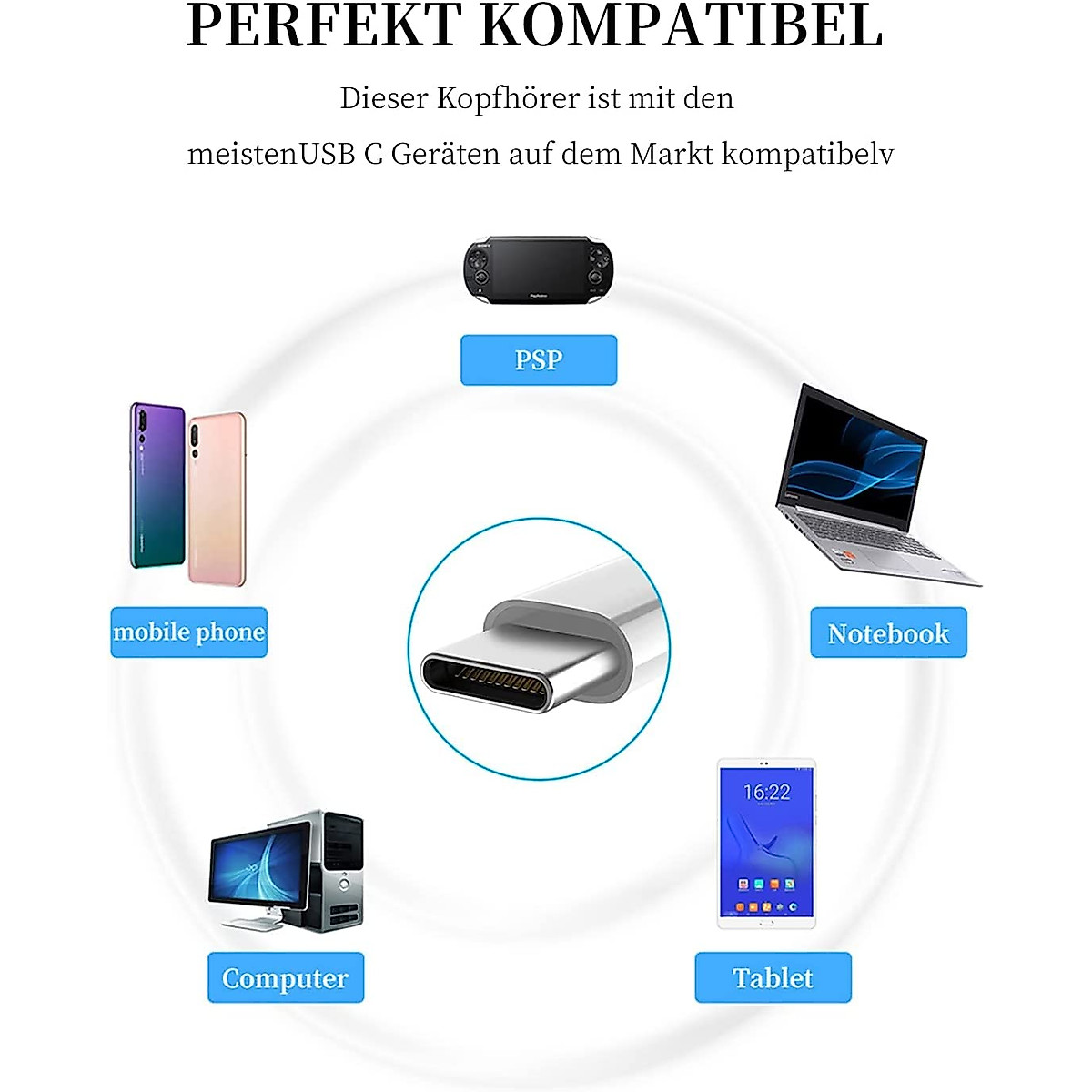 2 Pack-Type C Earbuds Wired Earphones with Microphone，USB C Headphones Earbuds&Remote Control Noise Cancelling in-Ear Headset Compatible with iPhone 15 Pro/iPad Pro,Pixel 7,Galaxy S23/Ultra Note 20