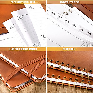 2023 Planner - Weekly & Monthly Planner 2023 from January - December 2023, 6.3" x 8.4", Monthly Tabs, Smooth Faux Leather & Flexible Hardcover with Twin-wire Binding, Brown, Perfect Life Assistant