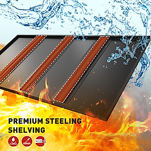 REIBII 72"H Garage Shelving Load 2500 Lbs Garage Storage Shelves Heavy Duty Shelving 5-Tier Adjustable Garage Shelves Sturdy Metal Shelves for Storage Garage Shelf Industrial Shelving 72"H x36"W x18"D