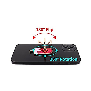 LaMignonne Phone Ring Holder Ice Cream Stick Metal Finger Grip 360° Rotation Kickstand Universal Phone Grip Compatible with All Smartphone