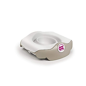Ok Baby On The Spot 3 in 1 Travel Potty Seat - Compact & Lightweight Design - Features Non-Slip Rubber Base - Removable Inner Bowl - Toilet Training Seat for Toddlers & Children, Grey