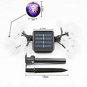 WONFAST Pine Cone Led String Lights, Waterproof 5m/16.4ft 20LED Outdoor Solar Powered Fairy Starry Lights for Gardens Christmas Trees Weddings Parties Indoor Holiday Decoration (Warmwhite)