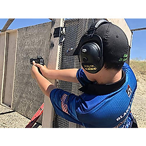 Pro Ears Gold II 26 Ear Muffs, NRR 26, Military Grade Electronic Hearing Protection with DLSC Compression, Gel Ear Seals & Auto Shut Off, Amplifies Sound 8x, Made in USA, Black