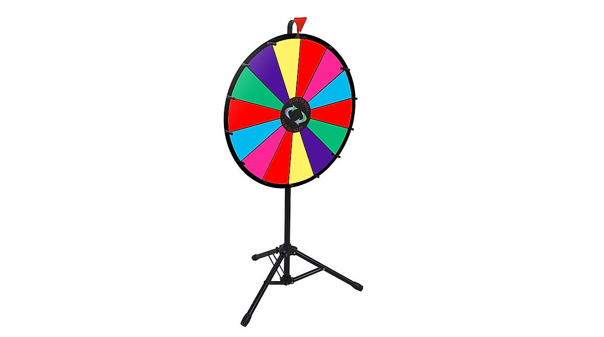 HomGarden 24" Color Prize Wheel with Adjustable Stand - Carnival ...