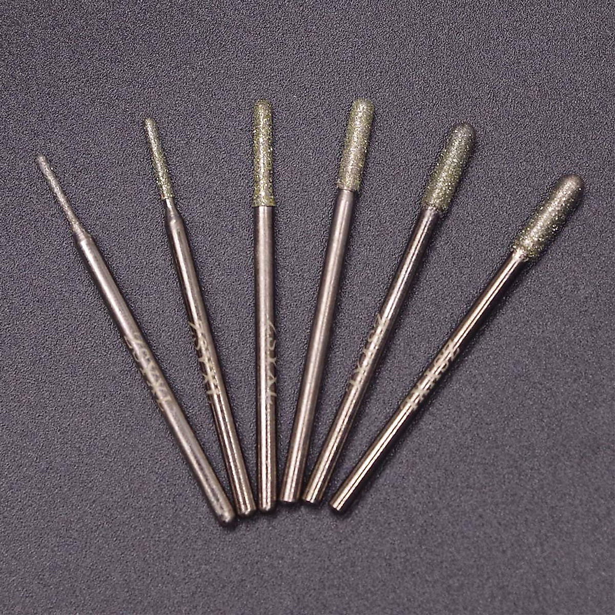 Wolfride 30Pcs Diamond Burr Set Diamond Drill Bit for Gemstone, Sea Shell, Glass, Ceramic, Metal